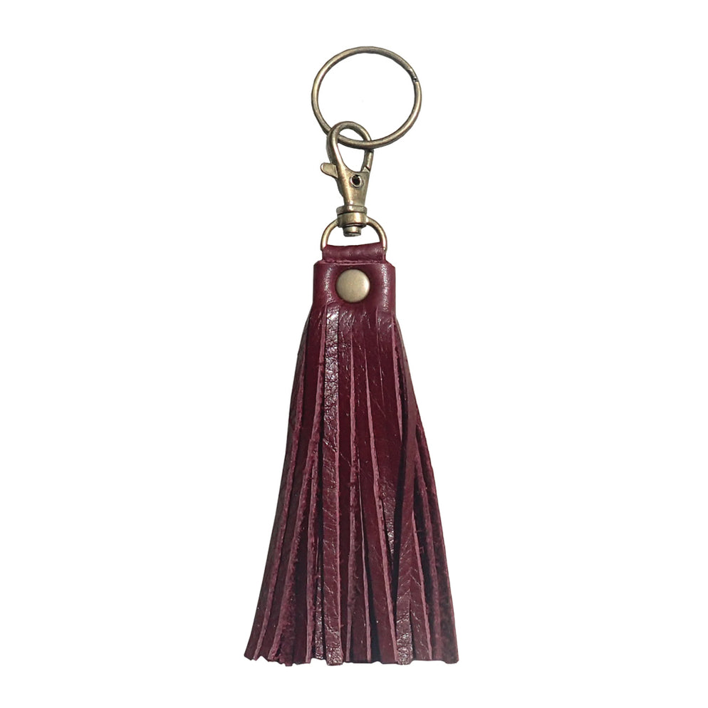 Fringe Tassel Key Chain Burgundy – Lara B. Designs, Inc.