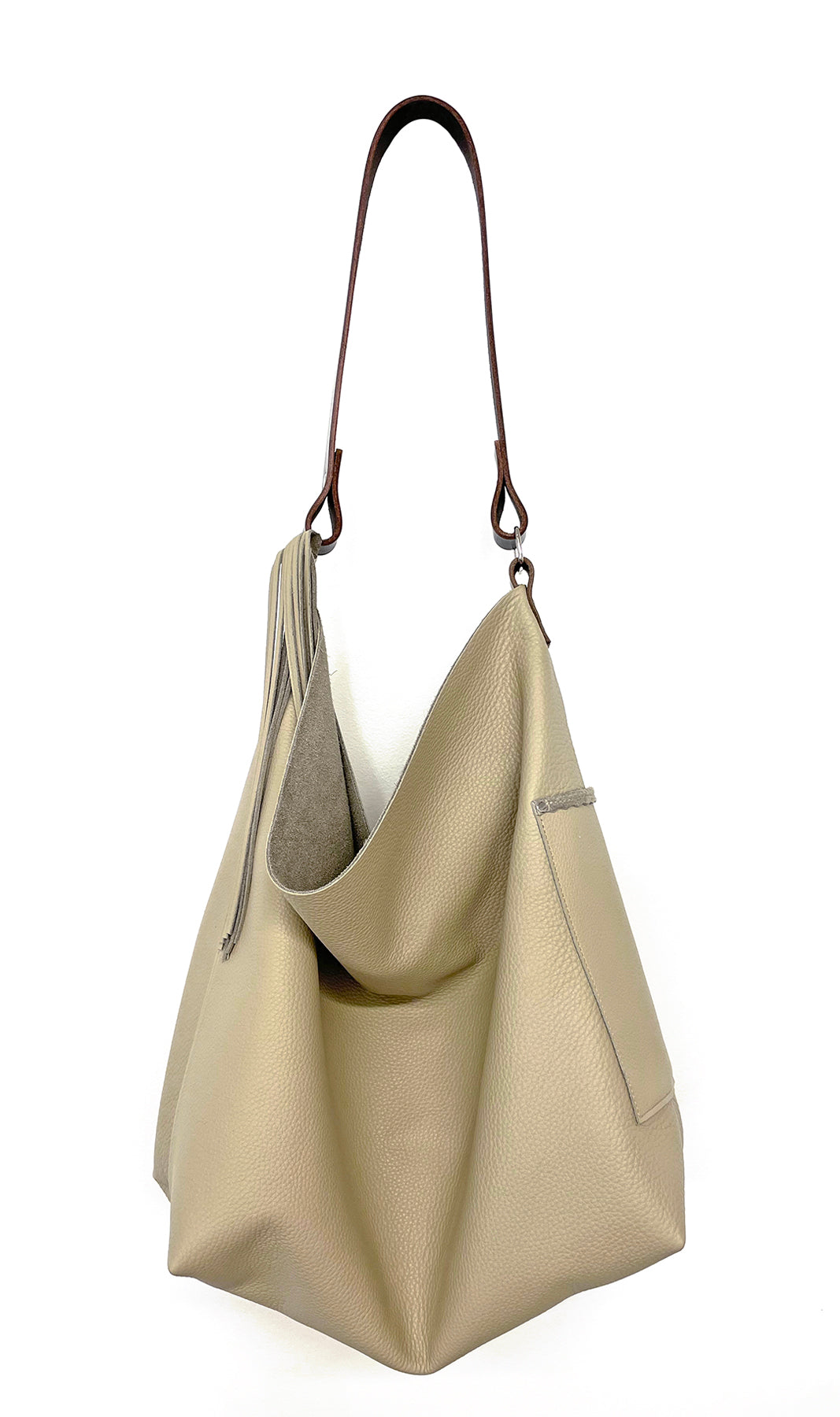 Carry All Leather Hobo Bag with Pockets – Lara B. Designs, Inc.